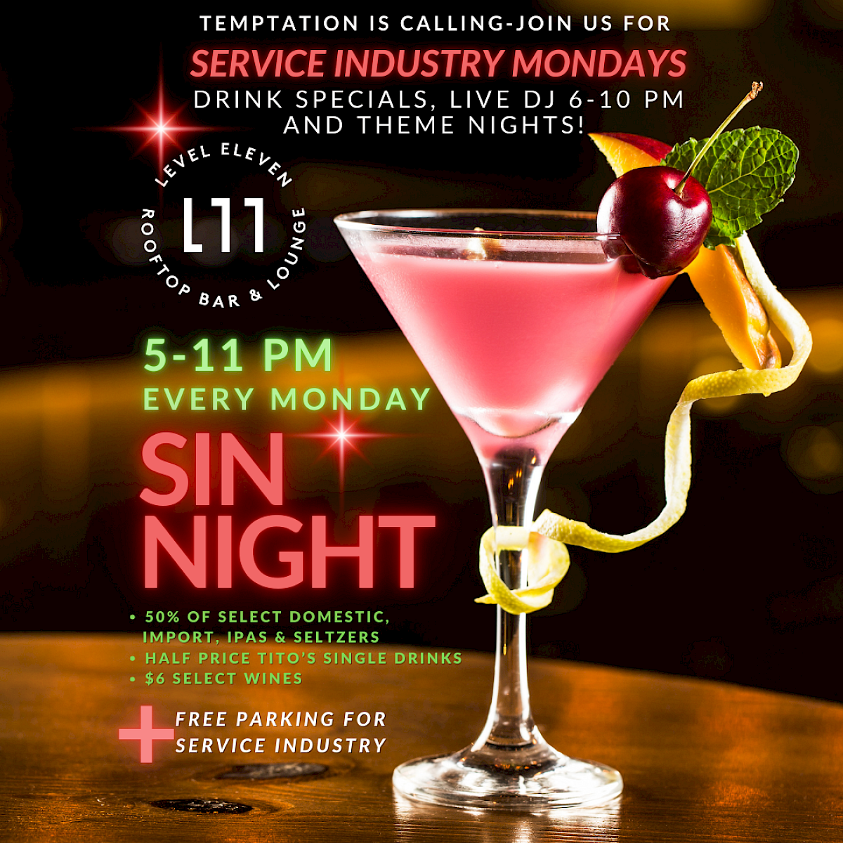 Service Industry Night at Level 11